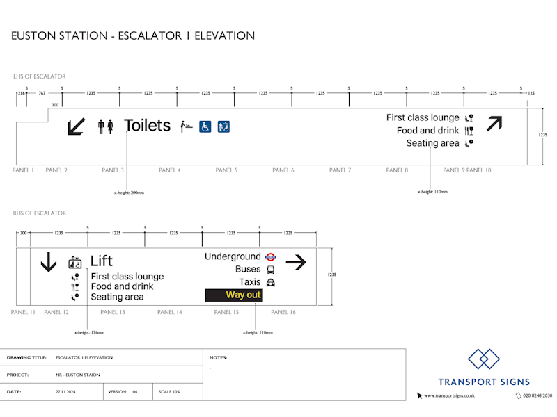 Implementation of the New Network Rail Signage Standards - Transport Signs